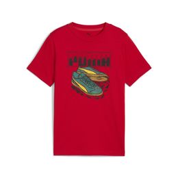 Puma Jungen T-Shirt "Graphic Sneaker T-Shirt Jungen", rot, Gr. 164, bedruckt, Obermaterial: 100% Baumwolle; Rippe: 80% Baumwolle, 20% Polyester,