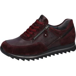 Waldl&auml;ufer WALDL&Auml;UFER Damen Keilsneaker "HAIBA", Gr. 7, rot, Nappaleder, Veloursleder, Schuhe, Komfortschuh, Bequemschuh, in Komfortweite H (= sehr weit)