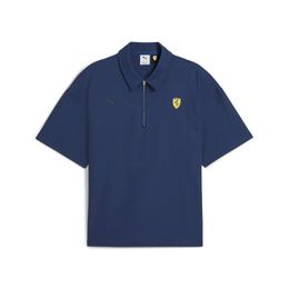 Puma Herren Poloshirt "Scuderia Ferrari Premium Poloshirt Herren", blau, Gr. M, clean, Obermaterial: 100% Polyester; Kragen: 100% Polyester, Shirts