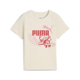 Puma M&auml;dchen T-Shirt "Little Runners T-Shirt Kinder", wei&szlig;, Gr. 116, clean, Obermaterial: 100% Baumwolle; Rippe: 20% Polyester, 80% Baumwolle, Shirts
