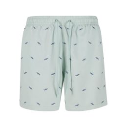 Badeshorts Urban Classics "Urban Classics Herren Embroidery Swim Shorts", Herren, Gr. 4XL, US-Größen, frotmint, vintageblau, 100% Polyester, Badehosen