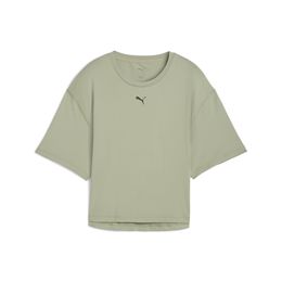 Trainingsshirt Puma "CLOUDSPUN Relaxed T-Shirt Damen", Damen, Gr. L, gr&uuml;n (lux army gr&uuml;n), Obermaterial: 94% Polyester, 6% Elasthan, relaxed fit, Rundhals, Shirts