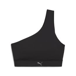 Puma Damen Sport-BH "Puma SHAPE Asymmetrischer BH Damen", Gr. XL, schwarz, Obermaterial: 77% Polyester, 23% Elasthan; Futter: 6% Elasthan, 94%