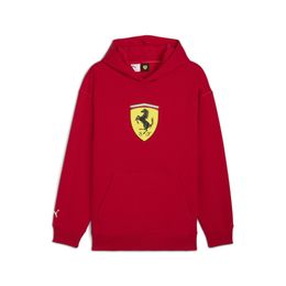 Puma Herren Hoodie "Scuderia Ferrari Sportswear Shield Hoodie Herren", rot, Gr. L, Obermaterial: 32% Polyester, 68% Baumwolle; Kapuzenfutter: 100%