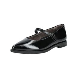 Paul Green Damen Riemchenballerina "Paul Green Ballerinas Leder", Gr. 39, schwarz, Leder, Schuhe