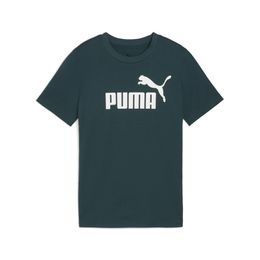 Puma Jungen T-Shirt "ESS No. 1 Logo T-Shirt Jungen"gr&uuml;n terrain, Gr. 128, bedruckt, Obermaterial: 100% Baumwolle; Rippe: 20% Polyester, 80%