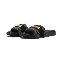 Puma Damen Sandale "Leadcat 2.0 Animal Flair Slides Damen", Gr. 35,5, schwarz, Obermaterial: Synthetik; Futter: Textil; Innensohle: Synthetik;