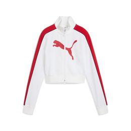 Puma Damen Trainingsjacke "FUTURE.Puma.ARCHIVE T7 Slim Cropped Trainingsjacke Damen", rot, Gr. M, Obermaterial: 69% Polyester, 7% Elasthan, 24%