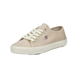 Gant Damen Schnürschuh "Gant Sneaker Textil", Gr. 38, beige, Textil, Schuhe