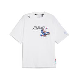 Puma Herren T-Shirt "BMW M Motorsport Sticker T-Shirt Herren", weiß, Gr. M, clean, Obermaterial: 100% Baumwolle; Rippe: 29% Polyester, 71% Baumwolle,