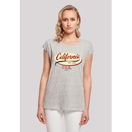 F4NT4STIC Damen T-Shirt "California SHORT SLEEVE TEE", grau, Gr. XL, Obermaterial: 100% Baumwolle, Shirts, Print