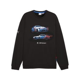 Puma Herren Sweatshirt "BMW M Motorsport Graphic Sweatshirt Herren", schwarz, Gr. S, Obermaterial: 34% Polyester, 66% Baumwolle; Rippe: 97%