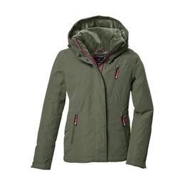 Killtec Jungen Funktionsjacke "KOW 356 GRLS JCKT", gr&uuml;n, Gr. 128, Oberstoff: 88% Polyester, 12% Baumwolle, Futter: 100% Polyester, Wattierung: 100%
