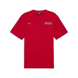 Puma Herren T-Shirt "Scuderia Ferrari Lifestyle T-Shirt Herren", rot, Gr. M, Obermaterial: 100% Baumwolle; Rippe: 29% Polyester, 71% Baumwolle, Shirts