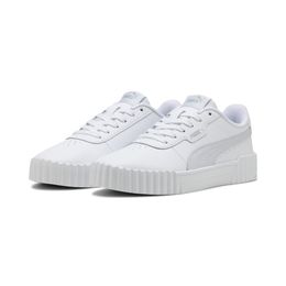 Puma Damen Sneaker "Carina 3.0 Sneakers Damen", Gr. 42, wei&szlig;, Obermaterial: Textil, Kuhleder, Synthetik, Leder; Futter: Textil; Innensohle: Textil;
