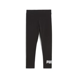 Puma Mädchen Leggings "ESS No. 1 Logo Leggings Mädchen", schwarz, Gr. 104, unifarben, Obermaterial: 95% Baumwolle, 5% Elasthan, Hosen