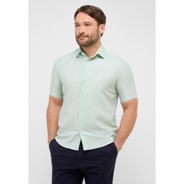 Eterna Herren Kurzarmhemd "COMFORT FIT", gr&uuml;n, Gr. 44, Twill, 59% Baumwolle, 41% Leinen, Hemden, EASY IRON (b&uuml;gelleicht)