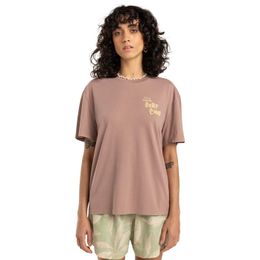 Shirttop Billabong "Surf Camp", Damen, Gr. L, wood smoke, [Hauptstoff] 100% Baumwolle, Tops Shirttop