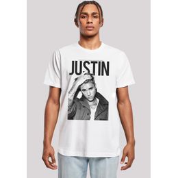 F4NT4STIC Damen T-Shirt "Justin Bieber", wei&szlig;, Gr. S, Obermaterial: 100% Baumwolle, Shirts, Streetwear Fashion