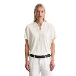Marc O'Polo MARC O'POLO Damen T-Shirt "aus LENZING ECOVERO ", wei&szlig;, Gr. M, unifarben, Obermaterial: 94% Viskose, 6% Elasthan, Shirts