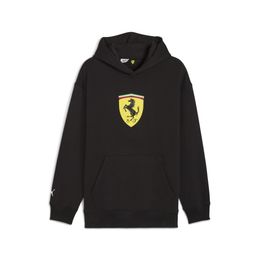 Puma Herren Hoodie "Scuderia Ferrari Sportswear Shield Hoodie Herren", schwarz, Gr. XL, Obermaterial: 32% Polyester, 68% Baumwolle; Kapuzenfutter: