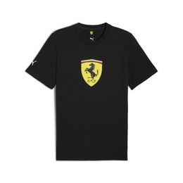 Puma Herren T-Shirt "Scuderia Ferrari Sportswear Coloured Shield T-Shirt Herren", schwarz, Gr. M, Obermaterial: 100% Baumwolle; Rippe: 25% Polyester,
