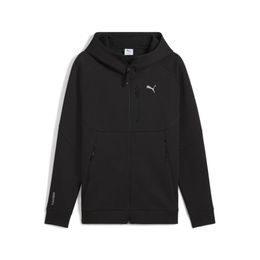 Puma Herren Sweatjacke "PumaTECH Hoodie mit durchgehendem Rei&szlig;verschluss Herren", schwarz, Gr. L, Obermaterial: 77% Baumwolle, 23% Polyester;