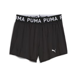 Puma Damen Trainingsshorts "Puma STRONG 3" Gestrickte Shorts Damen", schwarz, Gr. XXL, 100% Polyester, Hosen