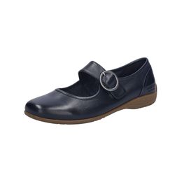 Josef Seibel Damen Riemchenballerina "Josef Seibel Ballerinas Nappaleder", Gr. 38, blau, Nappaleder, Schuhe