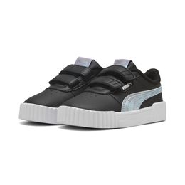 Sneaker Puma "Carina 3.0 Space Belle Sneakers Mädchen", Mädchen, Gr. 20, schwarz (schwarz cool blau), Obermaterial: Textil, Synthetik; Futter: Textil; Innensohle: Textil; Laufsohle: Gummi, Schuhe