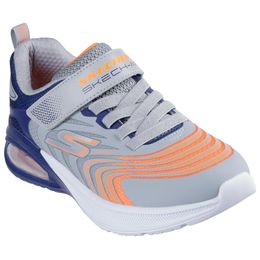 Skechers Mädchen Sneaker "MICROSPEC MAX ADVANCE", Gr. 34, bunt, Lederimitat, Textil, kontrastfarbene Details, Schuhe, Freizeitschuh mit