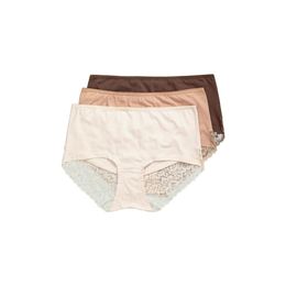 Ulla Popken Panty Damen Gr&ouml;&szlig;e XL/XXL beige / hellbeige / dunkelbraun