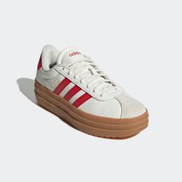 Sneaker adidas Sportswear "VL COURT BOLD", Gr. 42, core weiß, better scarlet, gold metallic, Leder, Synthetik, Sportlich, Schuhe, Design auf den Spuren des adidas Gazelle Bold
