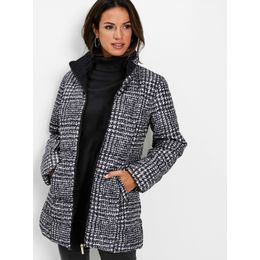WITT Damen Wendejacke in Stepp-Qualität, schwarz-weiß-bedruckt, Größe 40