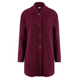 Peter Hahn - Long-Strickjacke aus Schurwolle und Kaschmir, lila, Gr. 40 / M - Schurwolle