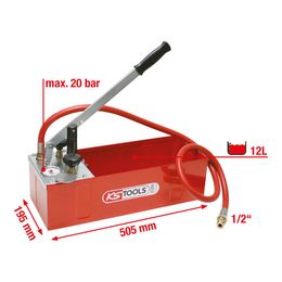 KS Tools Druck-Pr&uuml;fpumpe, 12 Liter (902.1004)