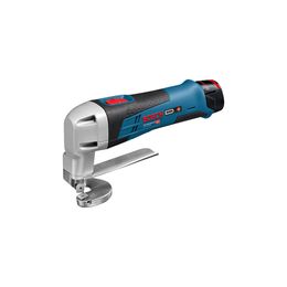 Bosch Professional GSC 12V-13 Akku-Blechschere mit 2 x 2,0 Ah Li-Ion Akku L-BOXX (0601926103) | für Bleche bis zu 1,3 mm Stärke| mit Leistung von 150 W und Schnittgeschwindigkeit von bis zu 7 m/min| 601926108 (0601926108)