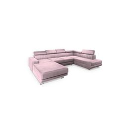 MASSENO Wohnlandschaft mit Schlaffunktion Siena lila/violett Ma&szlig;e (cm): B: 335 H: 89 Sofas > Sofas nach Material > Stoffsofas &raquo; Sofa DE