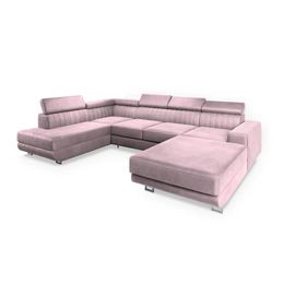 MASSENO Wohnlandschaft mit Schlaffunktion Siena lila/violett Ma&szlig;e (cm): B: 335 H: 89 Sofas > Sofas nach Material > Stoffsofas &raquo; Sofa DE