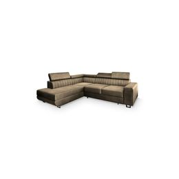 MASSENO Ecksofa mit Schlaffunktion Nola beige Ma&szlig;e (cm): B: 253 H: 88 Sofas > Sofas nach Material > Stoffsofas &raquo; Sofa DE