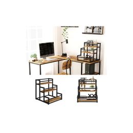 VICCO Treppenregal Fyrk Eiche Schwarz 33 x 34 cm mit 3 Ebenen