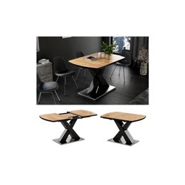 VICCO Esstisch Chinto Eiche Schwarz 120 x 80 cm