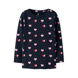 name it Shirt 'NMFLEDABBU' M&auml;dchen Gr&ouml;&szlig;e 104 dunkelblau / rosa / knallrot