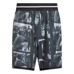adidas Performance Sportshorts 'Crazy Lite AOP' Herren Größe XL basaltgrau / schwarz / weiß