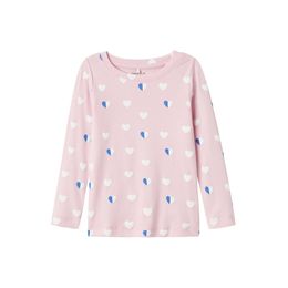 name it Shirt 'NMFLEDABBU' M&auml;dchen Gr&ouml;&szlig;e 98 blau / rosa / wei&szlig;