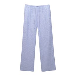 Pull&Bear Pull&bear Hose Damen Gr&ouml;&szlig;e 38 taubenblau / wei&szlig;