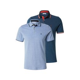Jack & Jones Jack & Jones Poloshirt 'JJEPAULOS' Herren Gr&ouml;&szlig;e XL marine / blue denim / dunkelrot / wei&szlig;