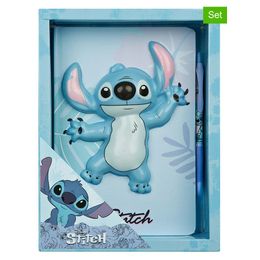 Lilo and Stitch Lilo & Stitch 2tlg. Set: Notizbuch & Kugelschreiber "Lilo & Stitch" in Hellblau - 14% | Buero-schulbedarf