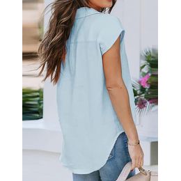 Milan Kiss Bluse in Hellblau - 64% | Gr&ouml;&szlig;e S | Damen-blusen