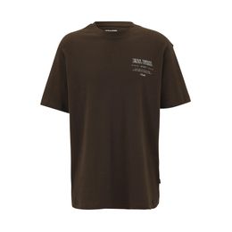 Jack & Jones Plus Jack & Jones Plus T-Shirt 'JJEURBAN EDGE STUDIO' Herren Gr&ouml;&szlig;e XL beige / hellblau / dunkelbraun / wei&szlig;